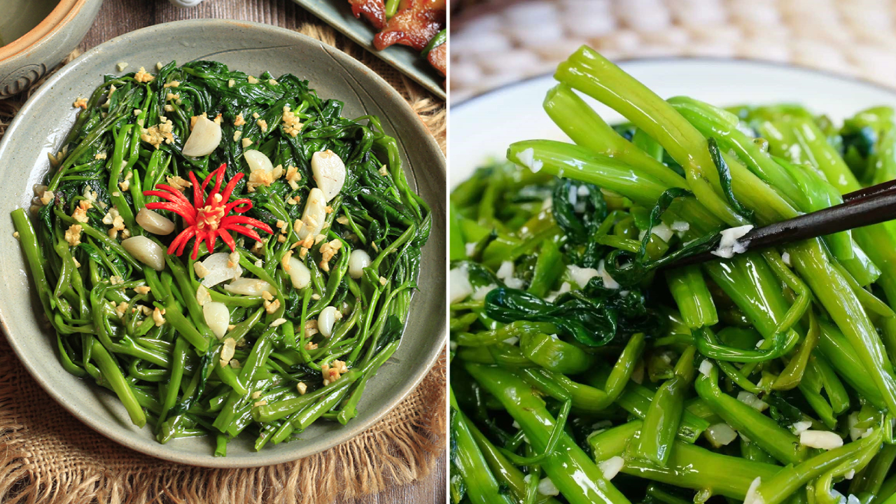 3 mẹo xào rau muống giòn ngon, xanh mướt, không bị thâm đen