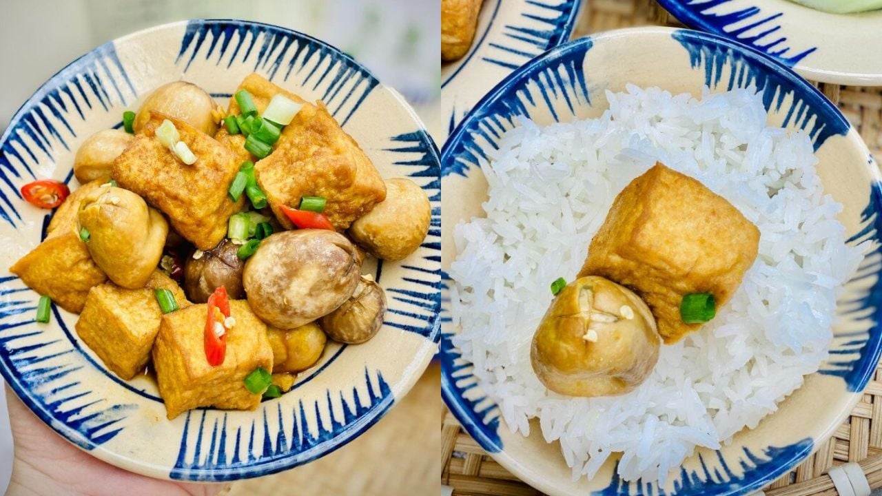 Cách làm món nấm rơm kho đậu, chỉ 15 phút là có món chay thơm ngon, đậm đà