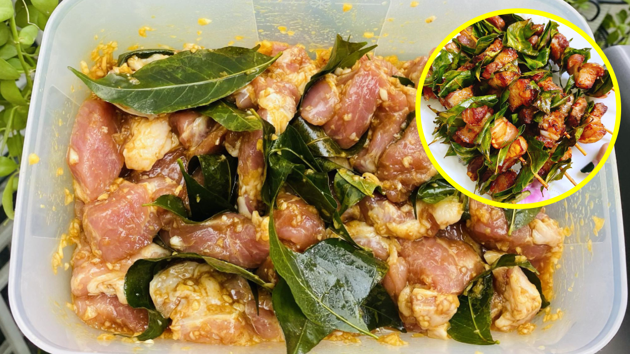 Nướng thịt thêm loại lá này, thịt thơm lừng, mềm ngọt, ai cũng thích mê