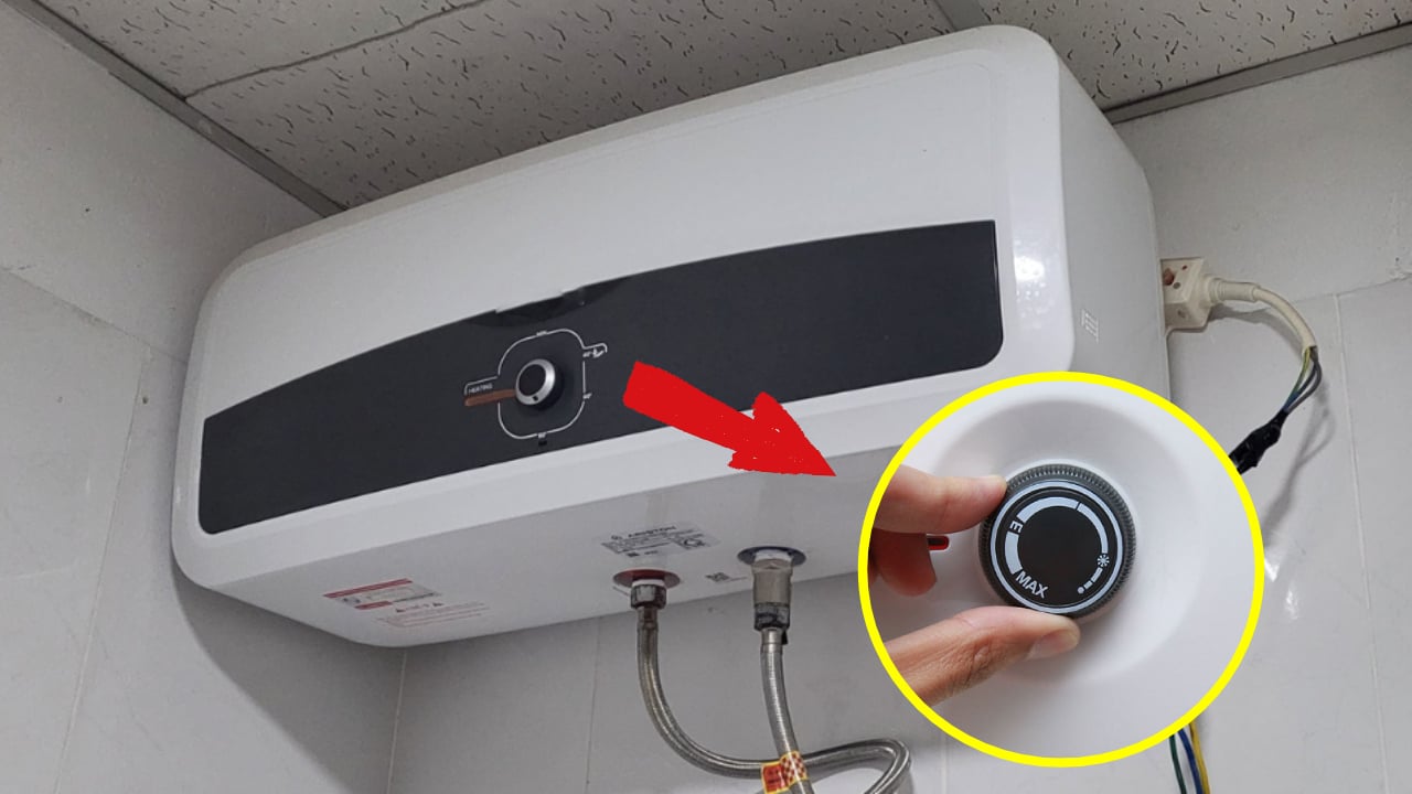 Bình nóng lạnh có một nút đặc biệt, mùa đông nhờ điều chỉnh nó để dùng nước nóng thoải mái không ...