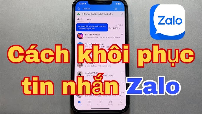 Ấn vào nút này: Khôi phục toàn bộ tin nhắn đã xóa trên zalo dễ dàng ...
