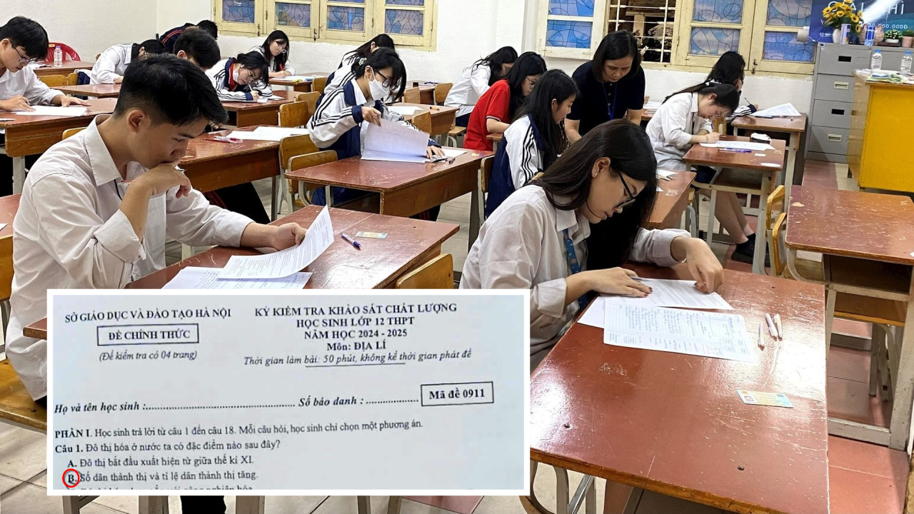 Chi tiết đáp án đề thi khảo sát môn Địa lí lớp 12 Hà Nội năm 2025 mới nhất