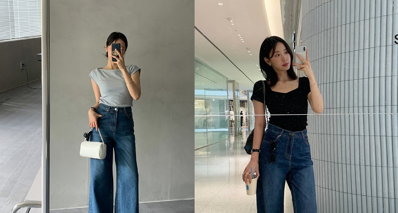 10 cách mix áo thụn và quần ống rộng sang xịn mịn đón Thu sang