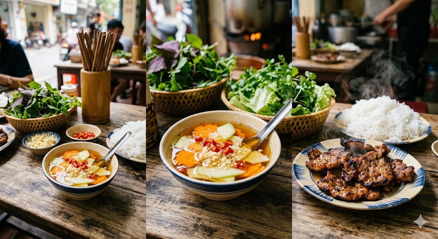 Tại sao hàng bún chả thường đặt sẵn đu đủ xanh trong bát nước chấm?