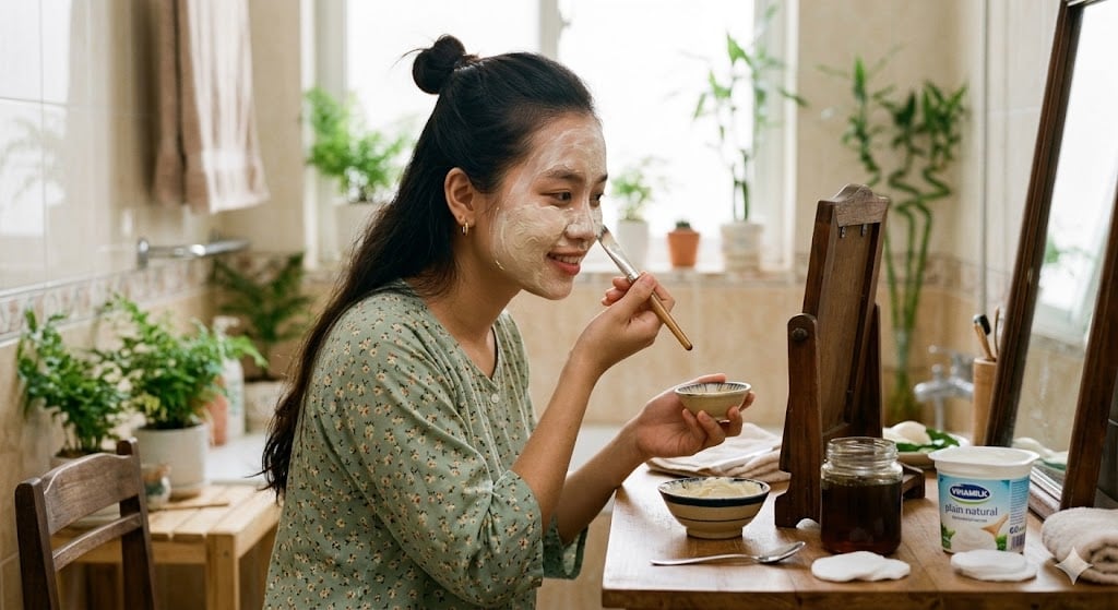 Cần gì tiền triệu đi spa, chỉ kết hợp sữa chua với thứ này da đen nhẻm ...