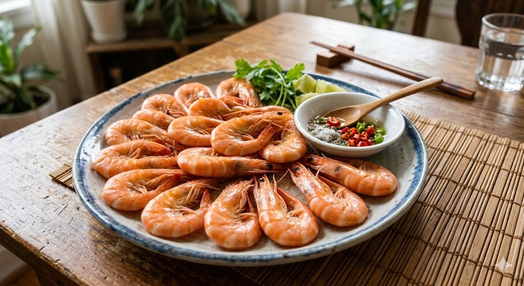 Luộc tôm cứ dùng loại nước này: Tôm đỏ au, không tanh, bóc vỏ dễ dàng