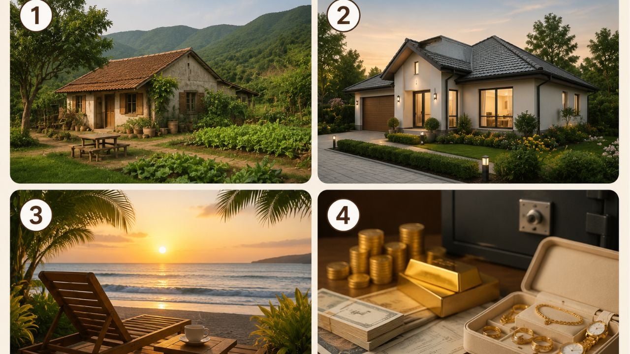 Quiz: Hình ảnh bạn chọn có thể dự đoán về già giàu có ra sao